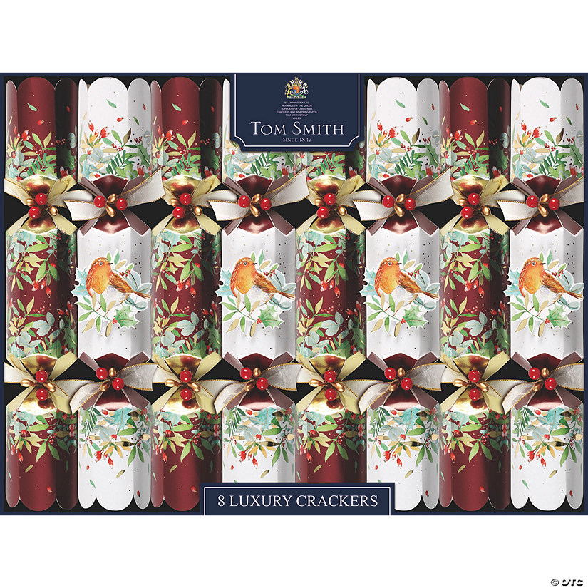 8" Tom Smith Bird & Foliage Luxury Christmas Party Crackers - 8 Pc ...