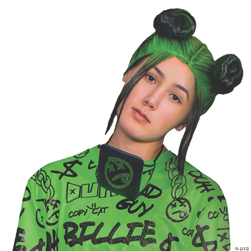 Adult Billie Eilish Double Bun Wig Halloween Express