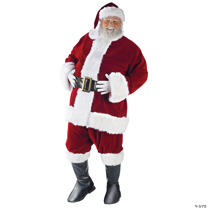 Adult’s Ultra Velvet Santa Suit Costume - Large | Halloween Express