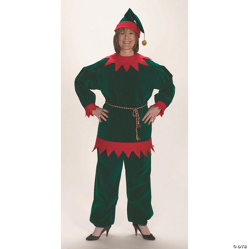 Adult Velvet Elf Suit - M/L | Halloween Express