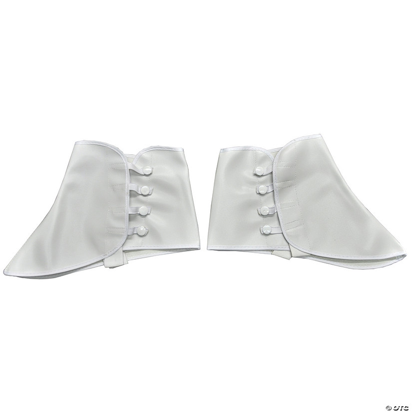 Adult's 5" White Vinyl Spats - Large/Extra Large | Halloween Express