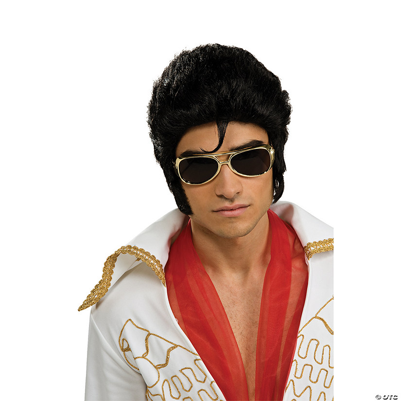 Adult's Black Elvis Wig