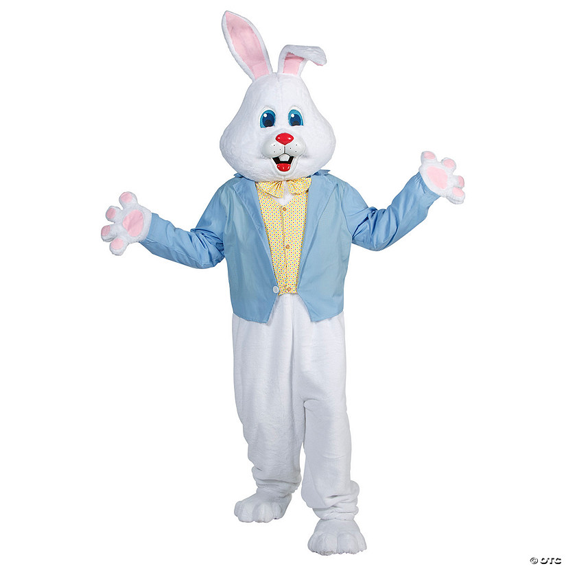 Adults Easter Bunny Costume with Blue Jacket & Yellow Vest | Halloween ...