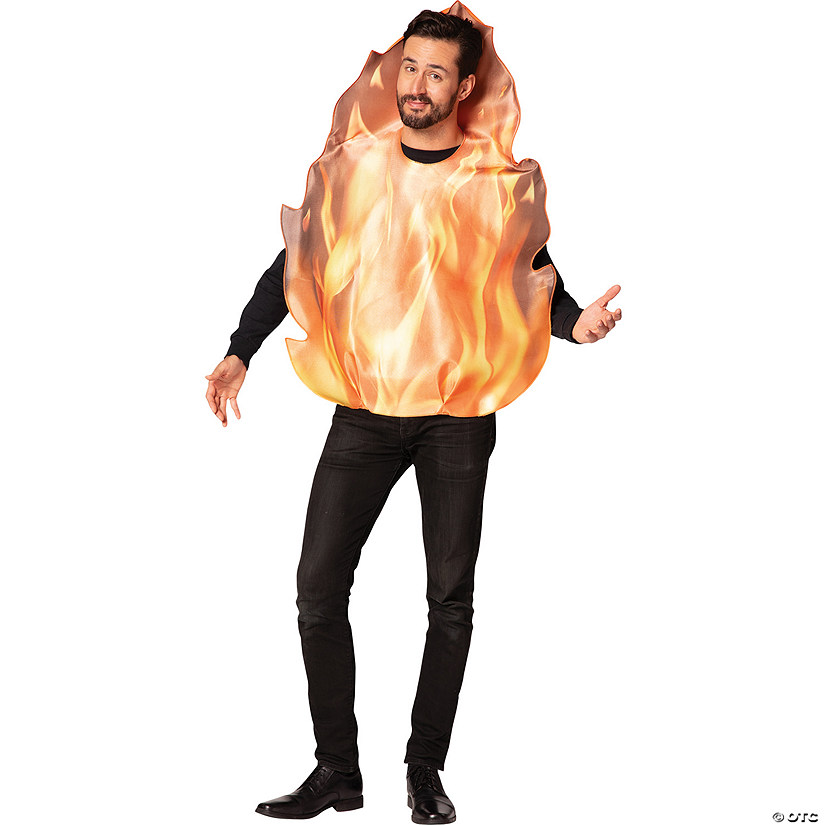 Adults Flaming Fire Costume | Halloween Express