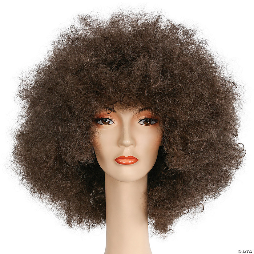 Adults Light Chestnut Brown Super Deluxe Afro Wig | Halloween Express