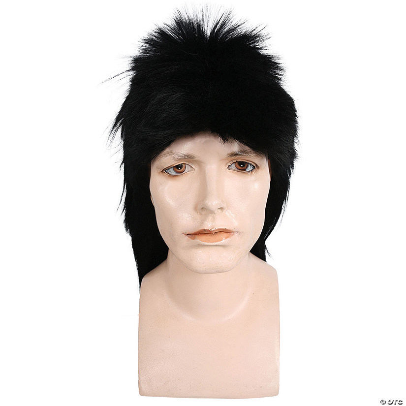 Adults Long Mullet Wig - Black 1 | Halloween Express