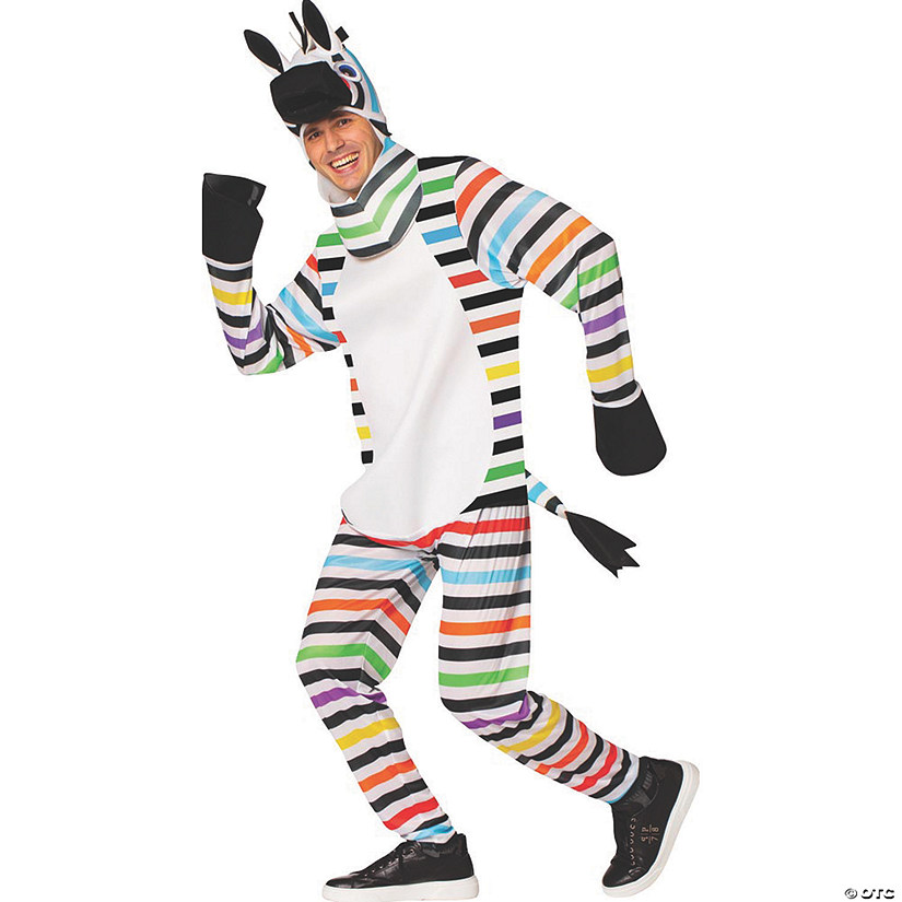 Adult's Rainbow Zebra Costume