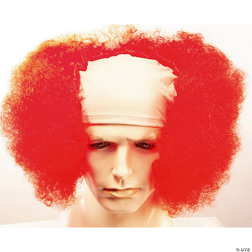 Adult's Red Bald Curly Clown Wig | Halloween Express
