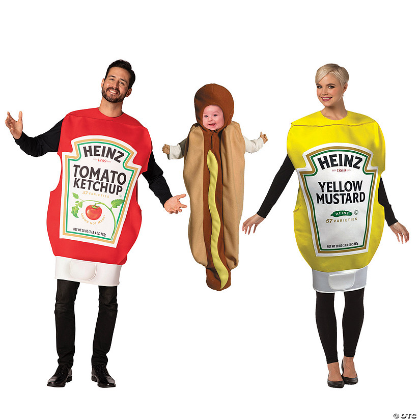 Baby Hot Dog & Condiments Family Costumes | Halloween Express
