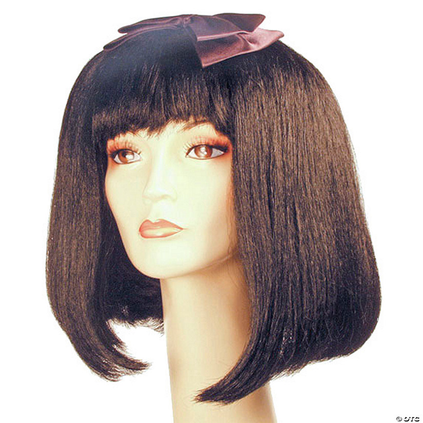 Bargain Auburn Bob Wig with Bow | Halloween Express