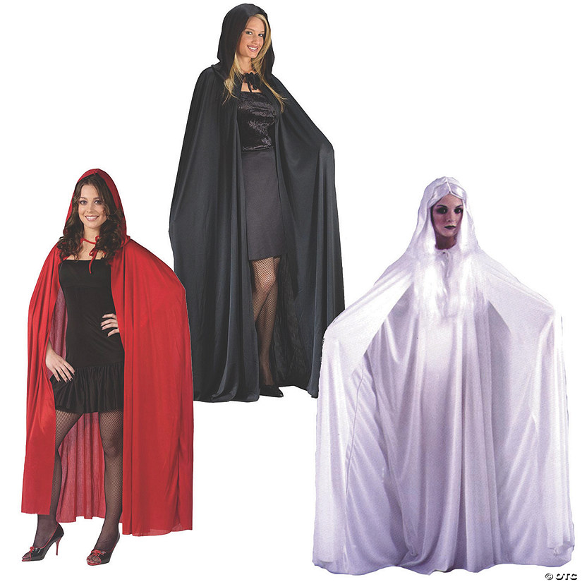Black Cape Hooded Halloween Costume for Adults | Halloween Express