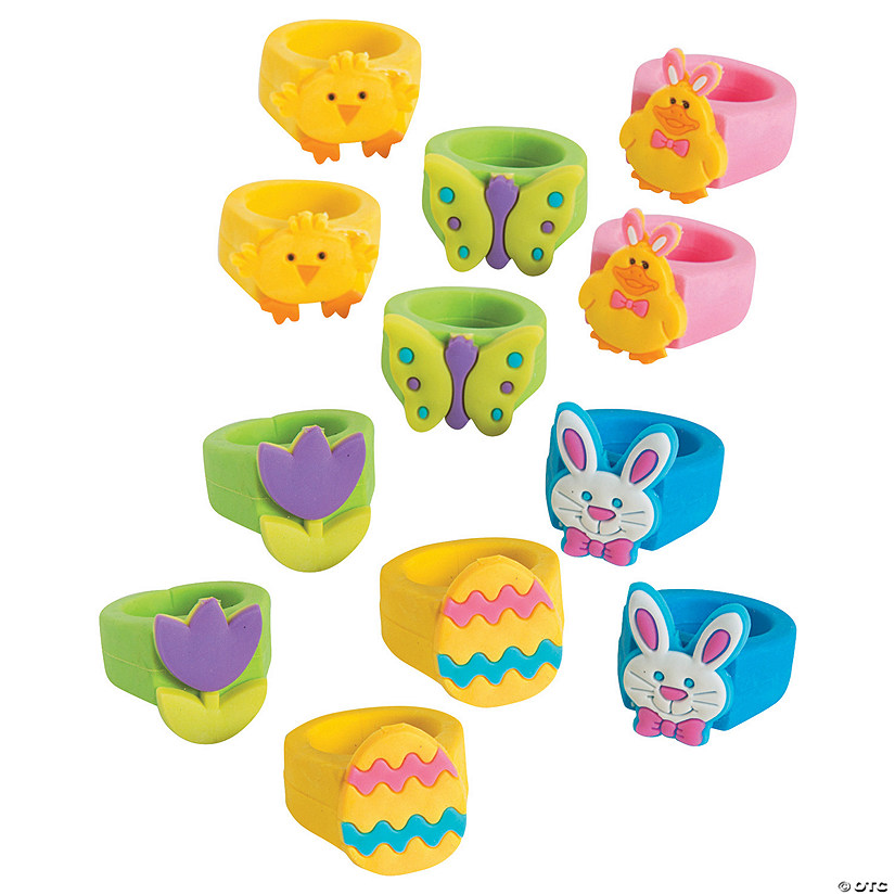 Bulk 144 Pc. Easter Rings | Halloween Express