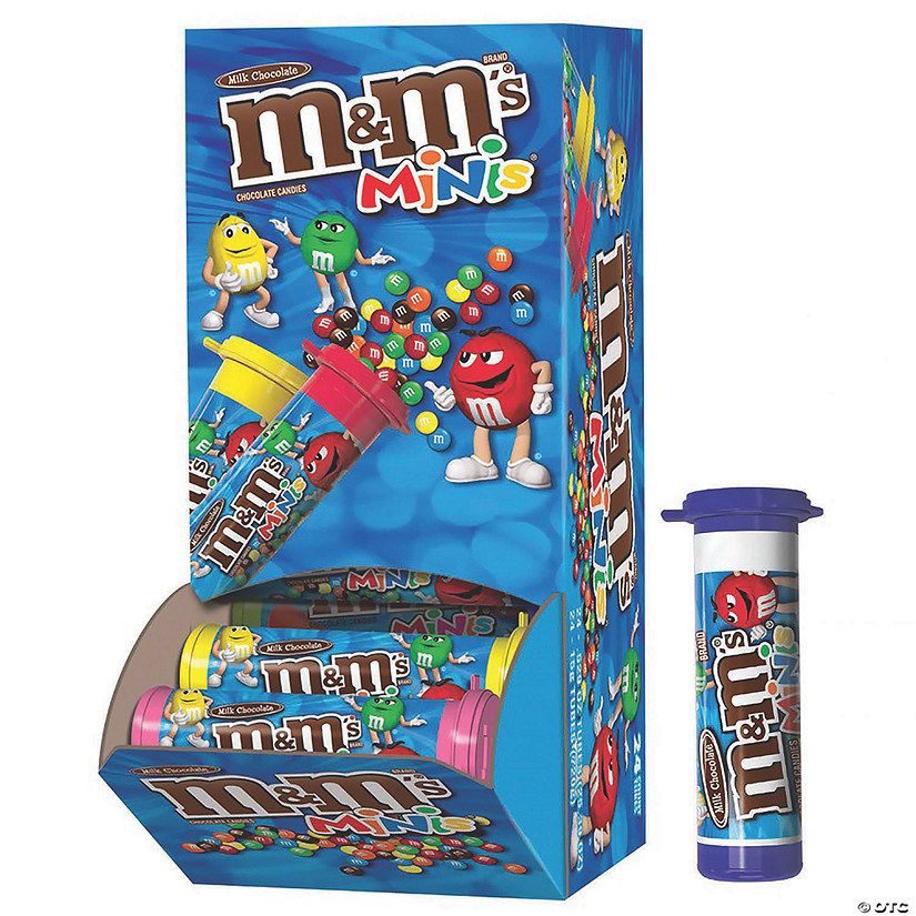 Bulk M&M’S MINIS Milk Chocolate Candy, 1.08-Ounce Tubes (Pack of 24), 2 ...