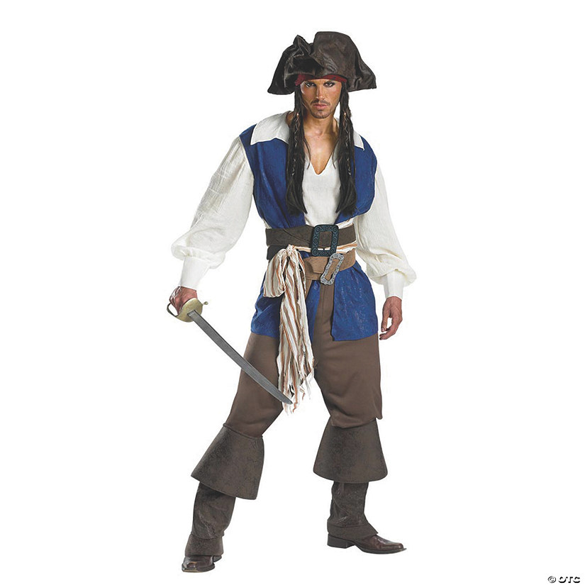 Captain Jack Sparrow Halloween Costume for Men - Extra Large - Discontinued