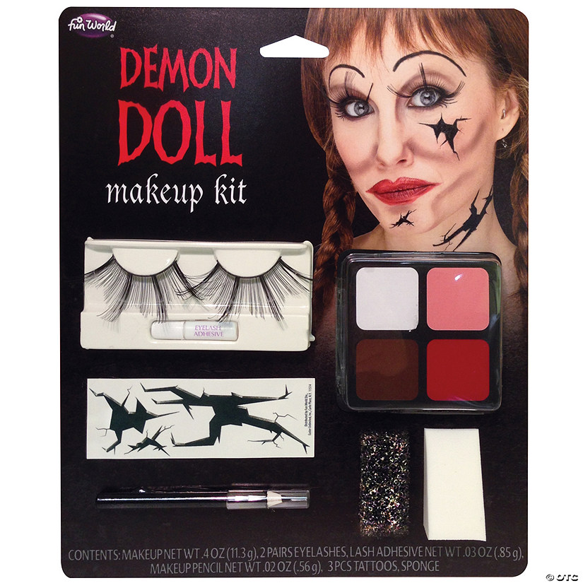 Demon Doll Face Makeup Kit | Halloween Express