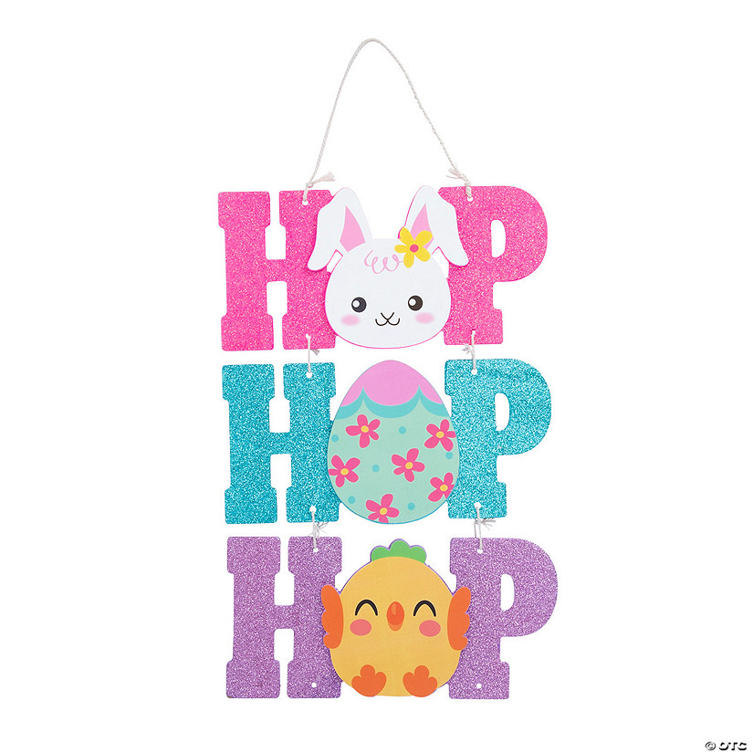 Easter Hop Glitter Sign | Halloween Express