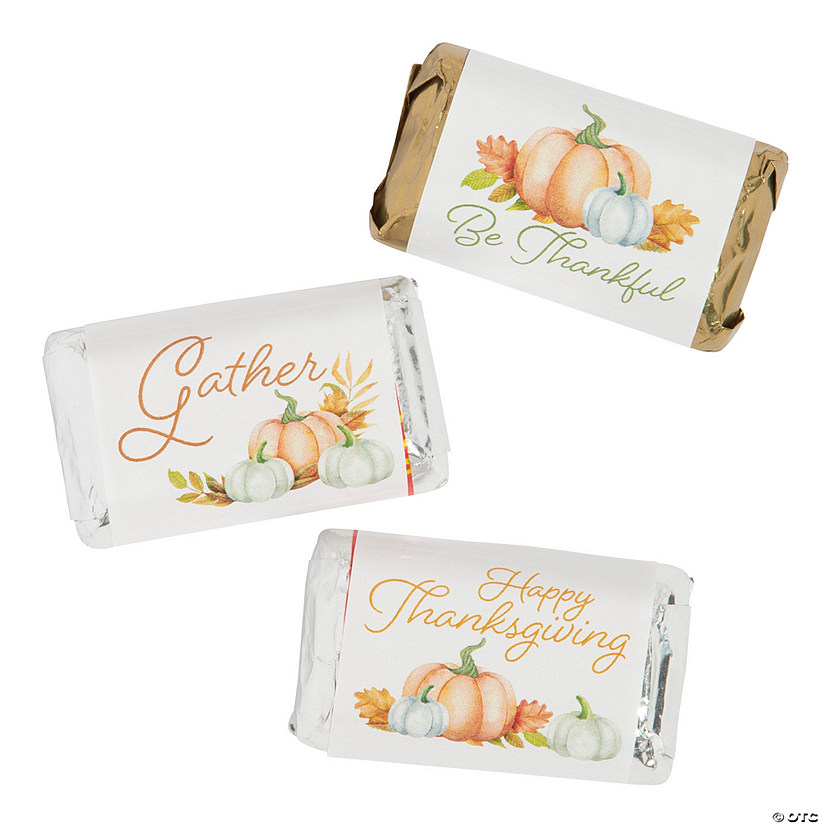 Fall Harvest Mini Candy Bar Sticker Labels - 30 Pc. | Halloween Express