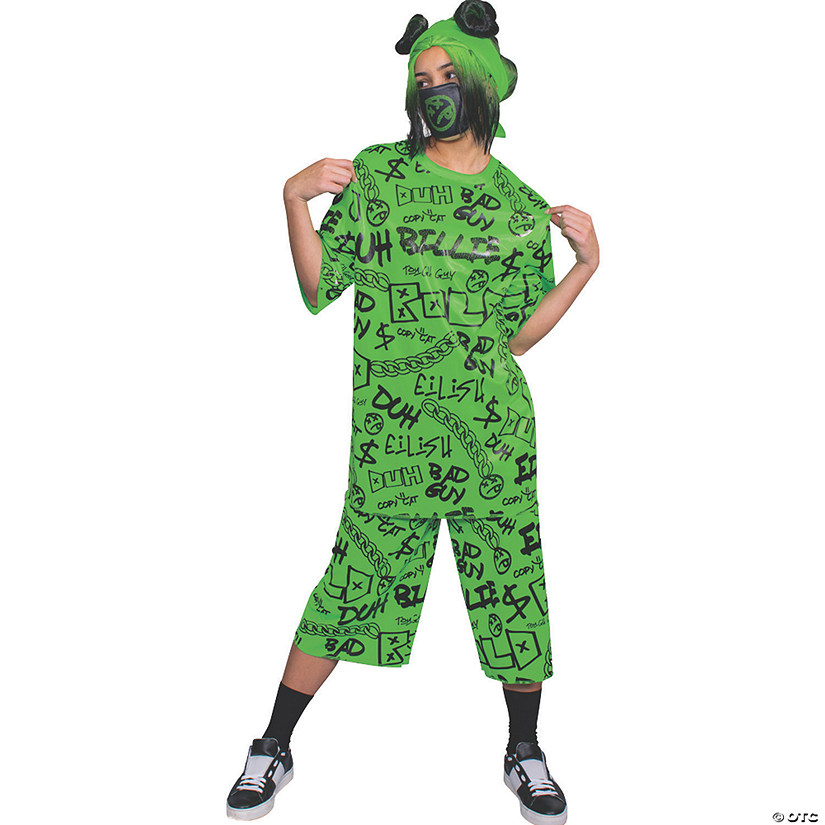 Girl's Classic Bille Eilish Junior Costume | Halloween Express
