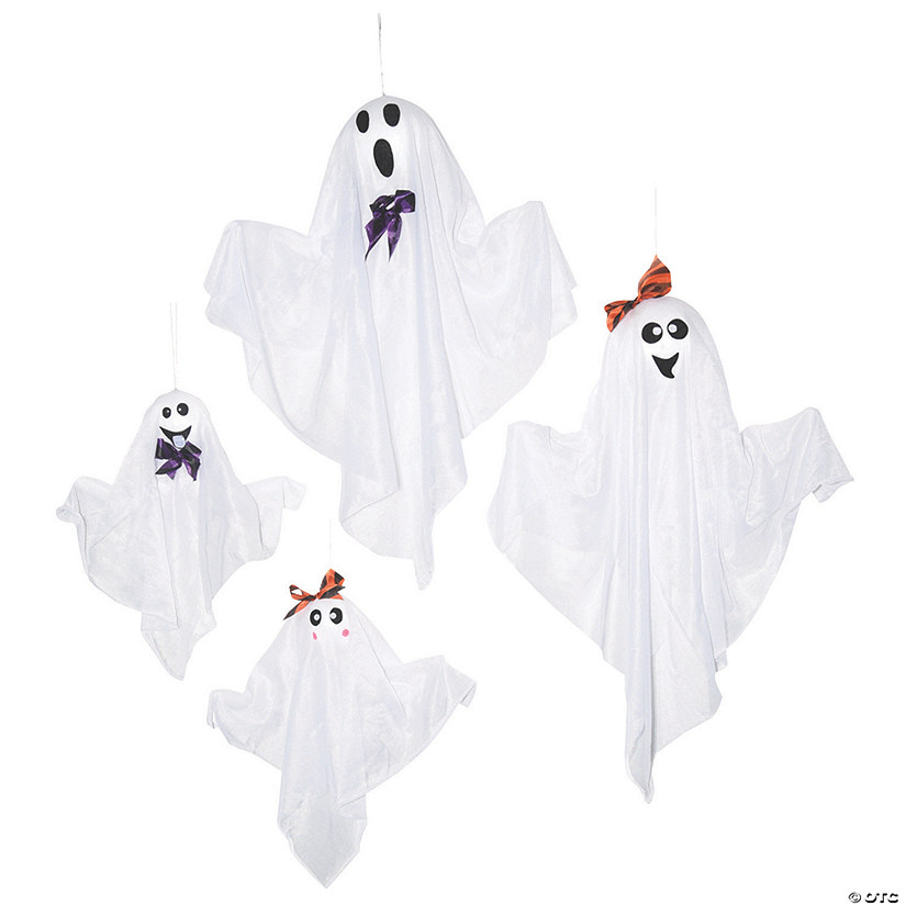 Hanging Ghost Family Halloween Decoration Set - 4 Pc. | Halloween Express