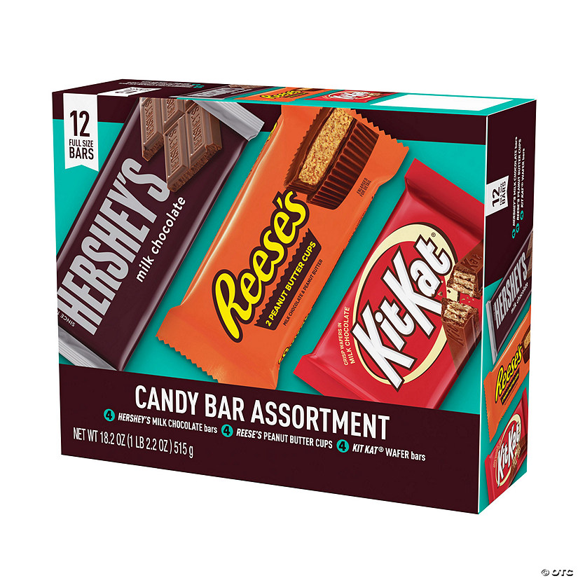 HERSHEY’S Full Size Candy Bar Assortment, 18.2 oz, 12 Count - Discontinued