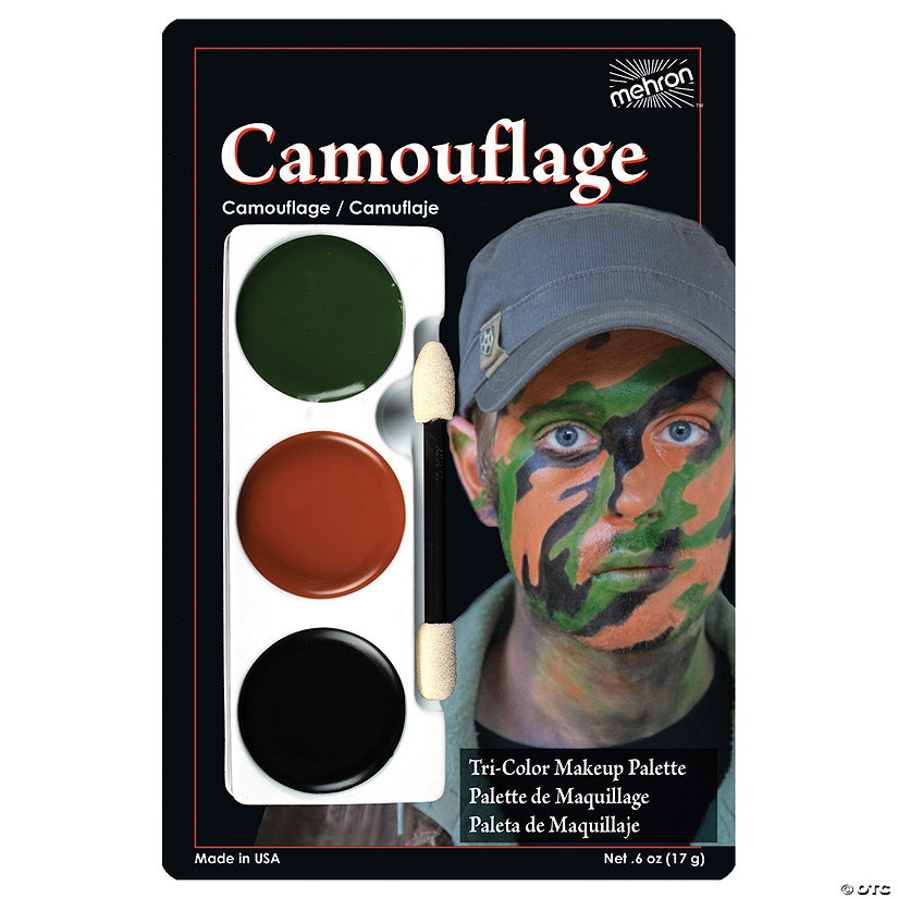 Mehron Camouflage Tri-Color Palette | Halloween Express