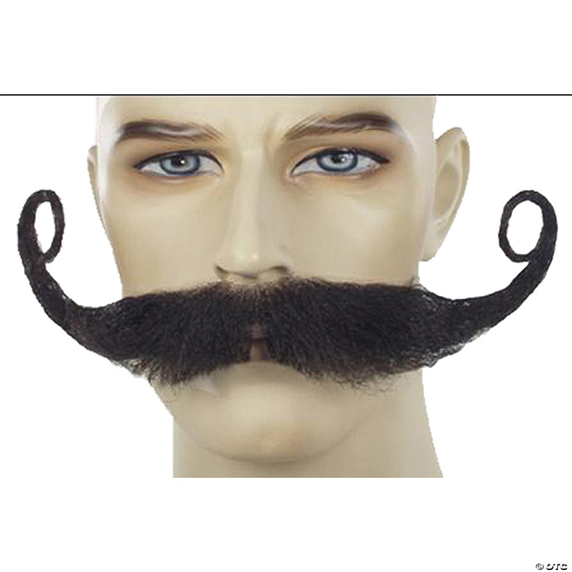 Men's Black Giant Synthetic Mustache | Halloween Express