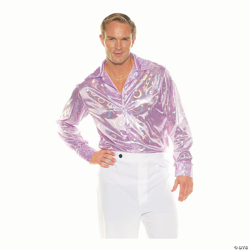 Men's Purple Circles Disco T-shirt | Halloween Express