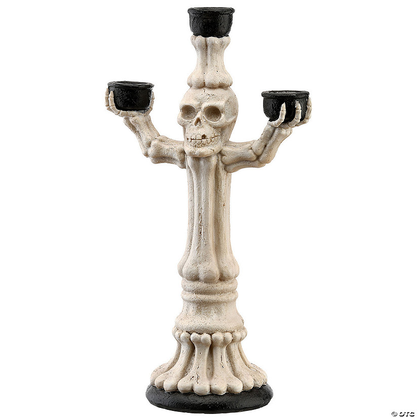 National Tree Company 12 in. Skeleton Candelabra | Halloween Express