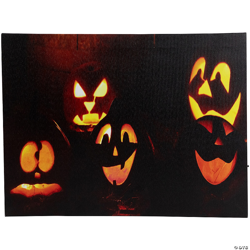 Northlight LED Lighted Silly and Spooky Jack-O-Lanterns Halloween ...