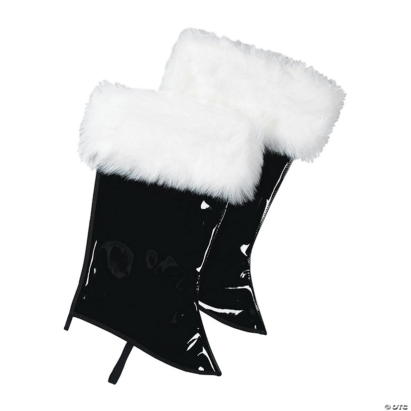 Patent Leather Santa Claus Boot Tops | Halloween Express