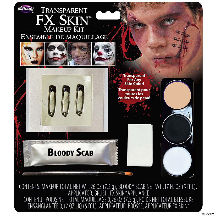 Pins Prosthetic Transparent FX Appliance Makeup Kit | Halloween Express