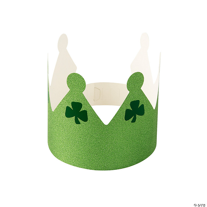 St. Patrick’s Day Glitter Crowns - 24 Pc. - Discontinued