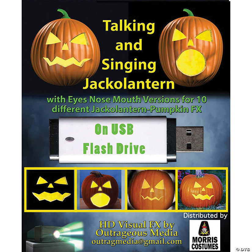 Talking & Singing Jack-O'-Lantern Digital Halloween Decoration ...