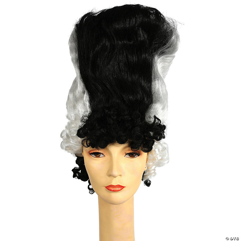 Women's Black & White Deluxe Monster Bride Wig | Halloween Express