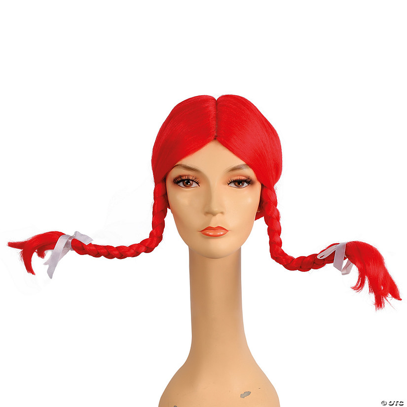 Women's Deluxe Red Braided Wig | Halloween Express
