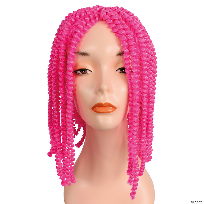 Women's Hot Pink Bargain Spring Curl Wig | Halloween Express