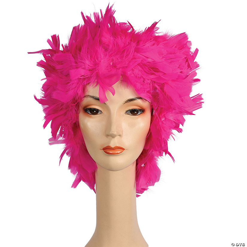 Women's Pink Feather Wig