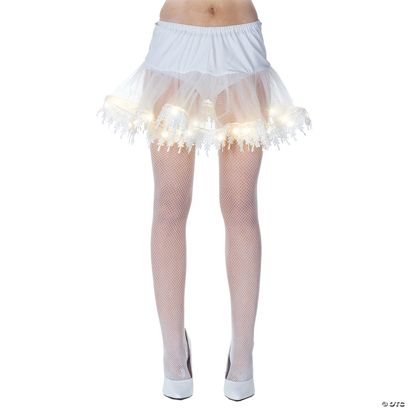 Women's White Light-Up Tutu Petticoat | Halloween Express