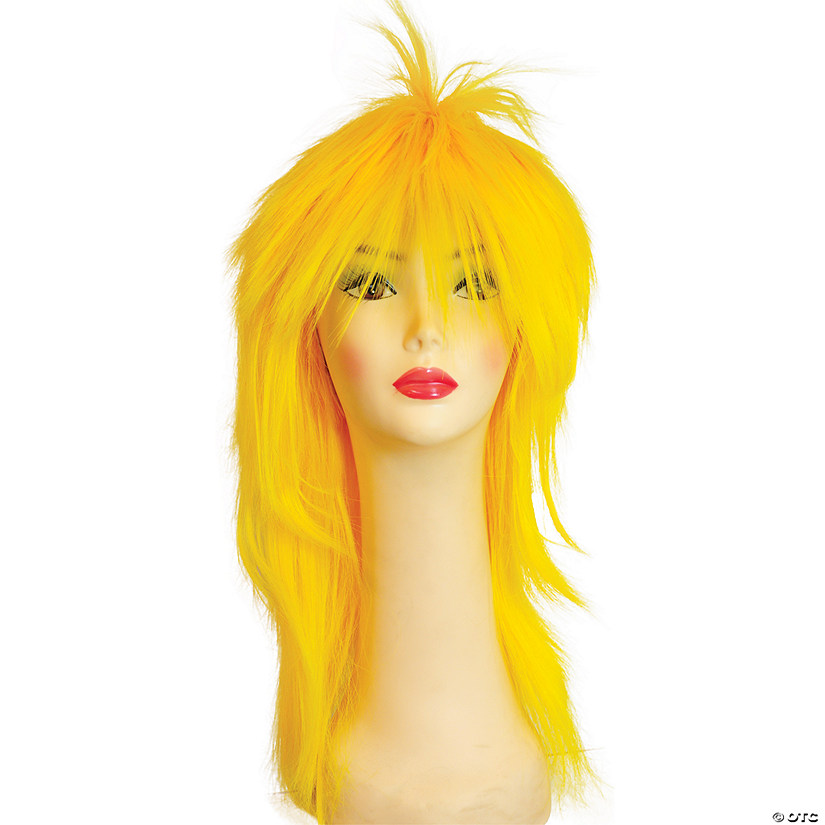 Women's Yellow Bargain Punk Rock Wig | Halloween Express