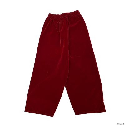 Burgundy Velvet Santa Pants - LG | Halloween Express