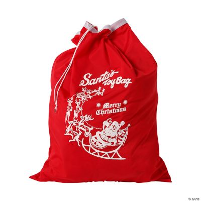 Red Tricot Santa Toy Bag | Halloween Express