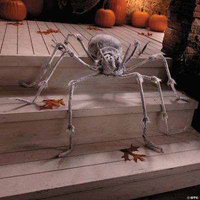 4 Ft. 5" Grey Latex Spider Halloween Decoration | Halloween Express