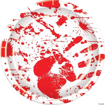 Bloody Handprint Plates | Halloween Express