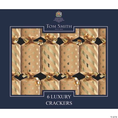 8" Tom Smith Kraft Paper Luxury Christmas Party Crackers - 6 Pc ...