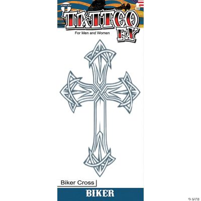 Biker Cross Biker Tattoo Fx | Halloween Express