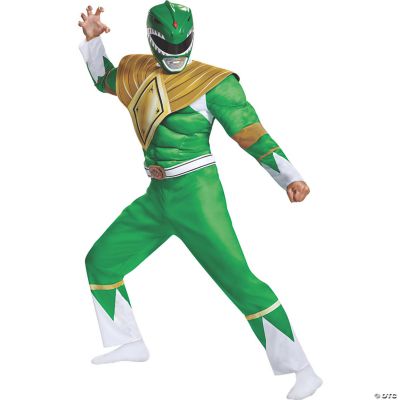 Men's Classic Muscle Power Rangers Green Ranger Classic Costume