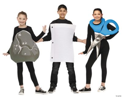 Kids Rock, Paper, Scissors Group Costumes | Halloween Express