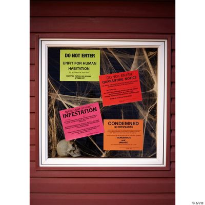 Condemned Signs 4-Pack | Halloween Express