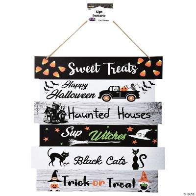 12" Wooden Halloween Home Sweet Treats Sign | Halloween Express