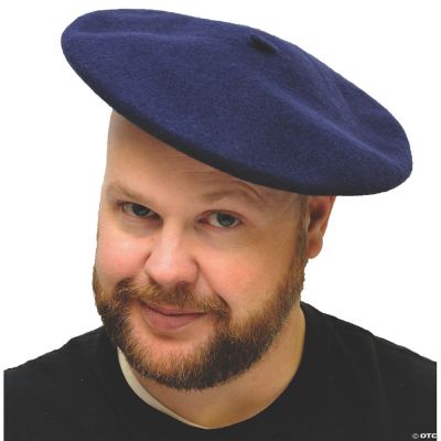 Adult's Navy Blue Beret | Halloween Express